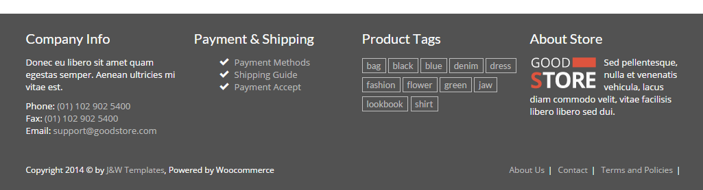 How To Change Footertext Copyright Support GoodStore
